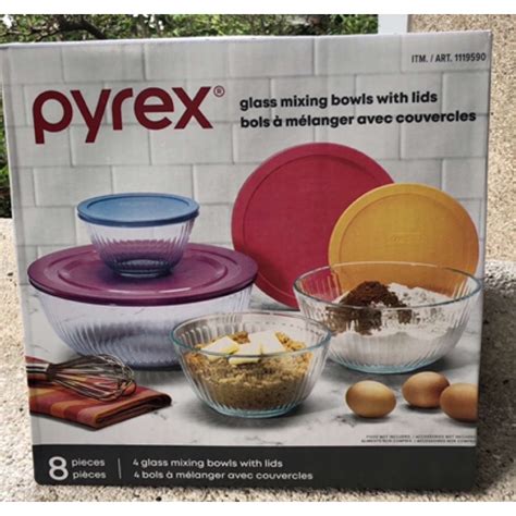 Pyrex® 8 Piece Sculpted Mixing Bowl Set With Lids Shopee Philippines