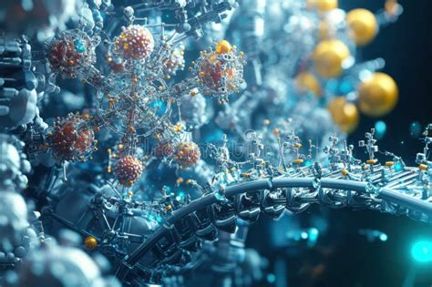 Detailed Close Up Of Molecular Structure Showcasing Complex Biological
