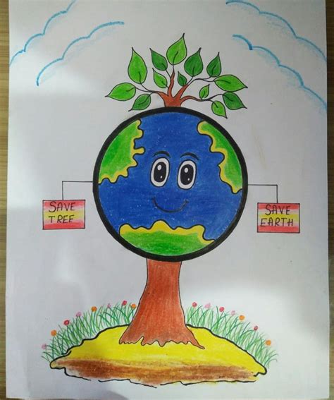Poster On Save Trees Save Earth