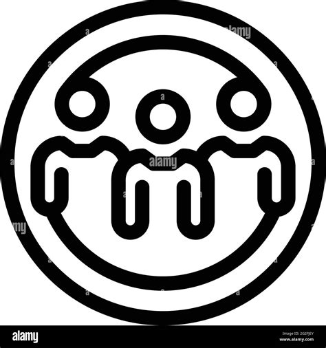 Anonymous Group Icon Outline Anonymous Group Vector Icon For Web Design Isolated On White