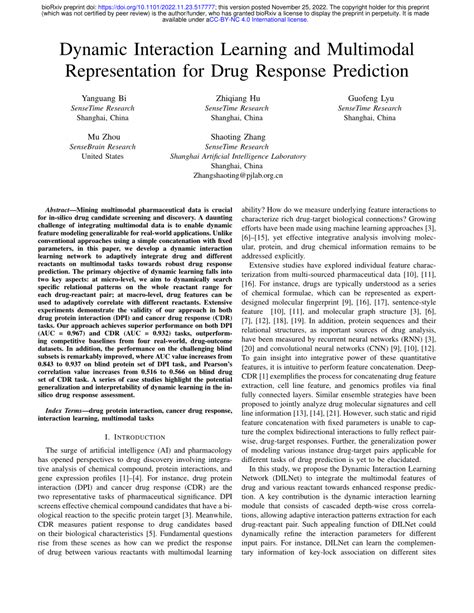 Pdf Dynamic Interaction Learning And Multimodal Representation For
