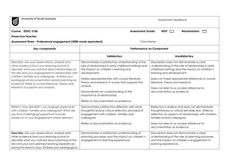 Rubric Assignment 3