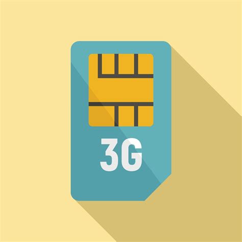 3g Sim Card Icon Flat Style 14479712 Vector Art At Vecteezy