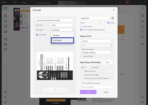 The Newest Ways On How To Print Landscape In PDF UPDF