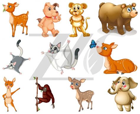 دانلود وکتور شخصیت حیوانات کارتونی دانلود رایگان فایل لایه باز، Psd، وکتور، لوگو و موکاپ