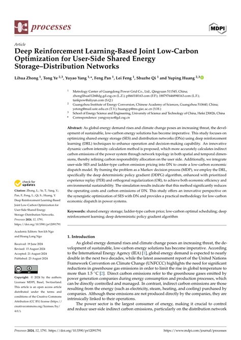 Pdf Deep Reinforcement Learning Based Joint Low Carbon Optimization For User Side Shared