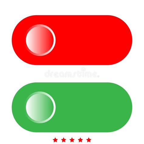 Toggle Switch Icon Flat Style Stock Vector Illustration Of Interface Power