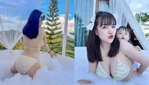 คุณแม่แซ่บมาก “เจนนี่ รัชนก” ร้อนฉ่าสวมบิกินีอวดเต้าตู้มทะลักเฟรม ด้านหลังสับๆ