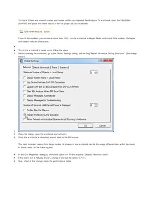 Migration Of SAP BW BEx Analyzer X To BEx Analyzer X PDF
