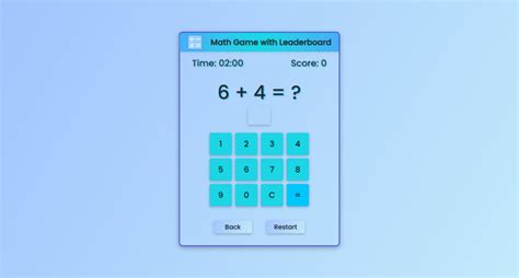math game with leaderboard using php and mysql with source code