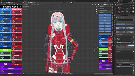 Pack Zero Two Darling In The Franxx Model 3d Blender 3d Model Animated Rigged Cgtrader