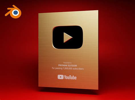 3d youtube button animation template for blender 3d model animated