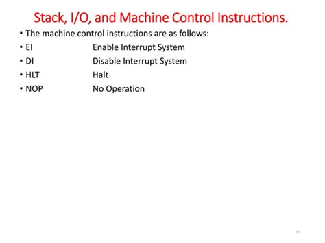 8085 Instruction Set And Programming Ppt