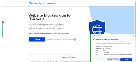 Blocked Due To Riskware Website Blocking Malwarebytes Forums