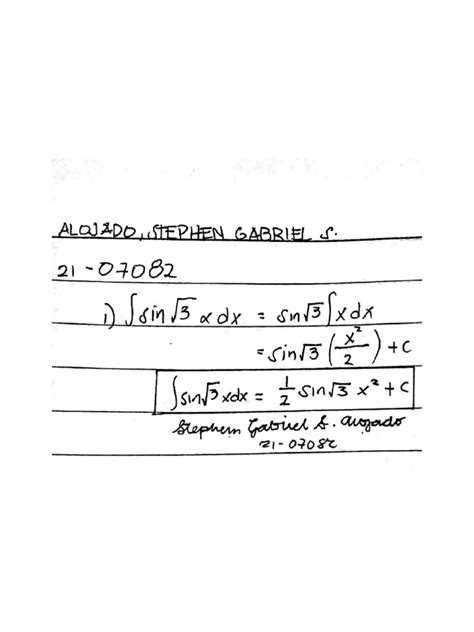 Integral Calculus Exercise 4 Pdf