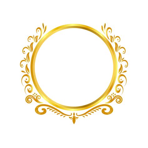 Gold Mirror Abstract Floral Frame Design Background Gold Mirror