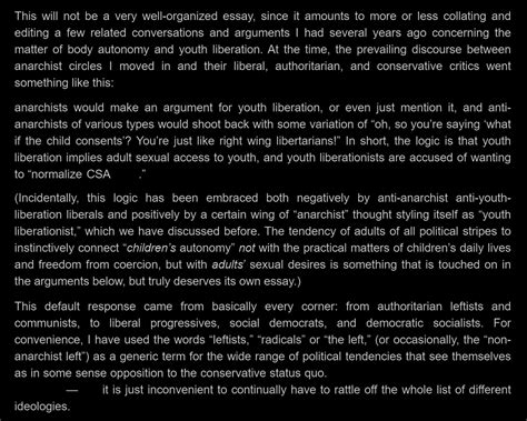 three short arguments about youth liberation and body autonomy r