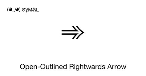 Open Outlined Rightwards Arrow Symbol Meaning Copy And Paste Unicode Character SYMBL