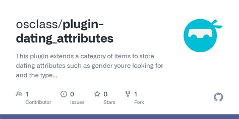 Github Osclassplugin Datingattributes This Plugin Extends A