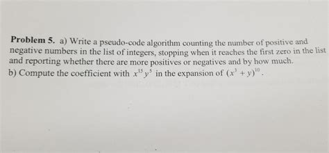 Solved Problem 5 A Write A Pseudo Code Algorithm Counting
