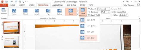 How To Change Transition Options In PowerPoint Dummies