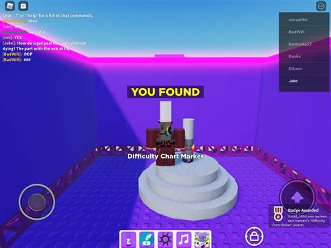 I Got The Difficulty Chart Marker Rroblox