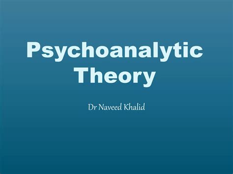 Psychoanalytic Theorypptx