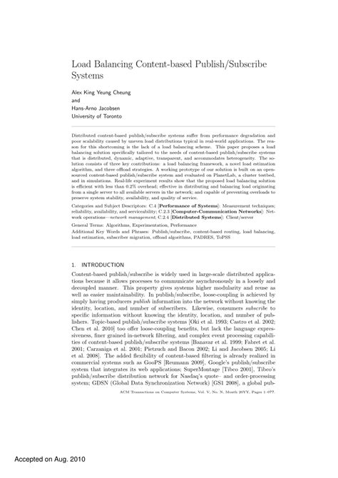 pdf load balancing content based publish subscribe systems