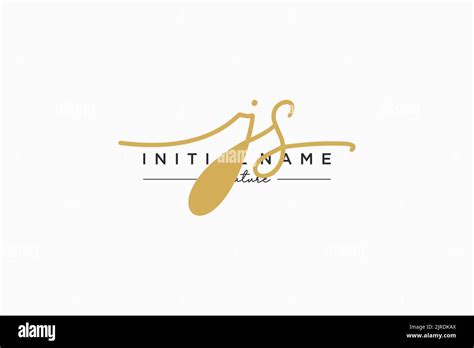Js Signature Logo Template Vector Hand Drawn Calligraphy Lettering