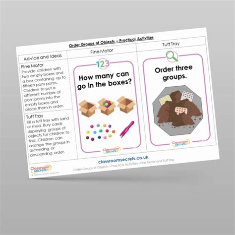 Year 1 Order Groups Of Objects Practical Activities Resource Classroom Secrets