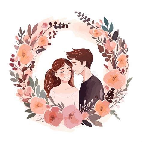 Wedding Hand Drawn Comic Illustration Wedding Vector Doodle Style
