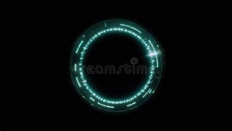 Ui Futuristic Abstract Blue Circular Interface Background Stock