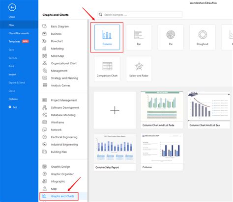 how to create a column chart edraw