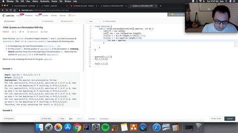 1409 Queries On A Permutation With Key Youtube