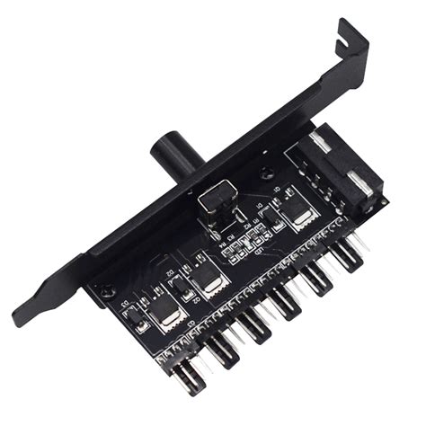 Pic 비트 케이스 냉각 팬 제어 스위치 Pwm 6 웨이 컴퓨터 팬 속도 컨트롤러big 4pin