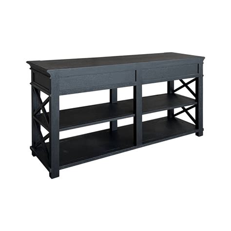 Hexton Console Table Black Oak Hamptons