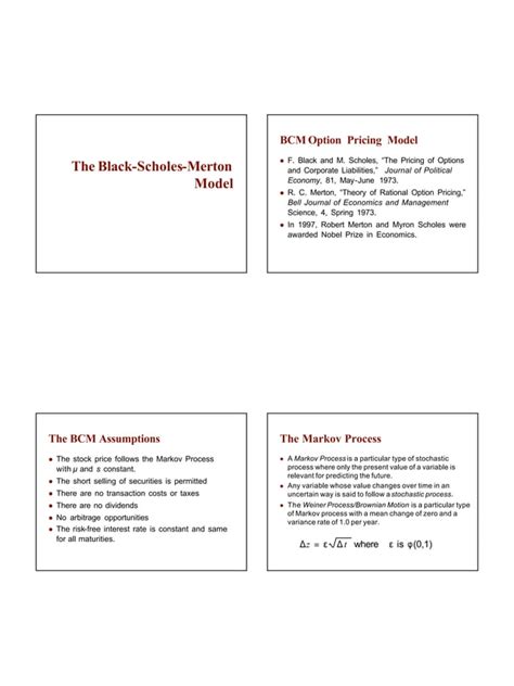 Black Scholes Model Pdf