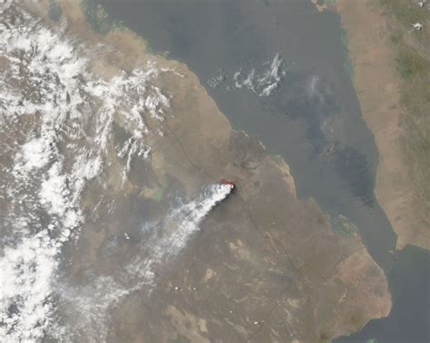 Activity At Nabro Volcano Eritrea Afternoon Overpass