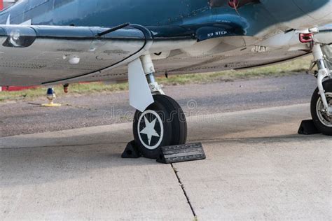 Front Gear And A Wing Of A Small Aicraft Stock Image Image Of Wheel Used 76621159