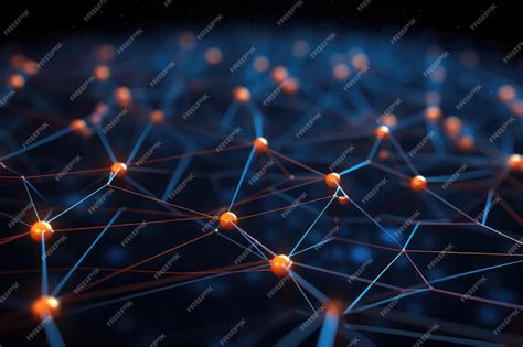 Premium Ai Image Abstract 3d Rendering Of Network Connection Structure Futuristic Background