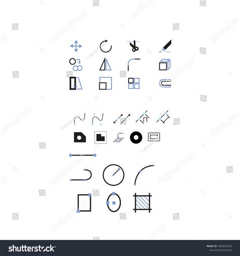 Autocad Icon Set Vector Design Stock Vector Royalty Free 1969935229 Shutterstock