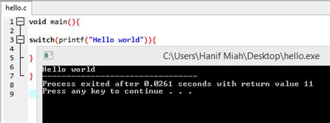 Write A C Program Without Using Any Semicolon Print Hello Word