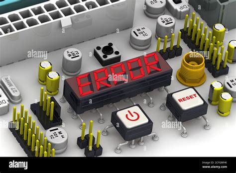 Error The Message On The Display Electronic Circuit Board Red Error Message On The Electronic