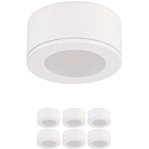 Mini Puck 6 Light 24 White Puck Lighting Ceiling Light 6 Pack