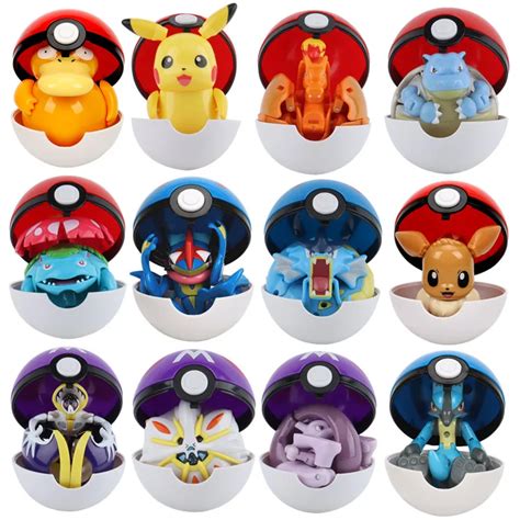 오리지널 포켓몬 볼 액션 피규어 피카추 리자몽 포켓 몬스터 포켓볼 변형 피규어 장난감 아이 생일 선물 Aliexpress