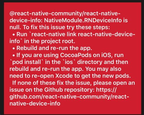 Reactjs React Native Communityreact Native Device Info