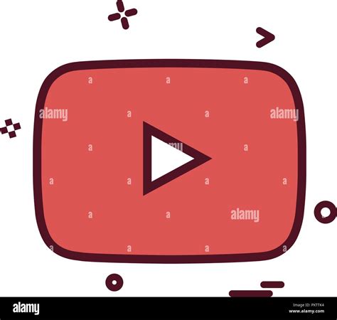 youtube icon design vector stock vector image and art alamy