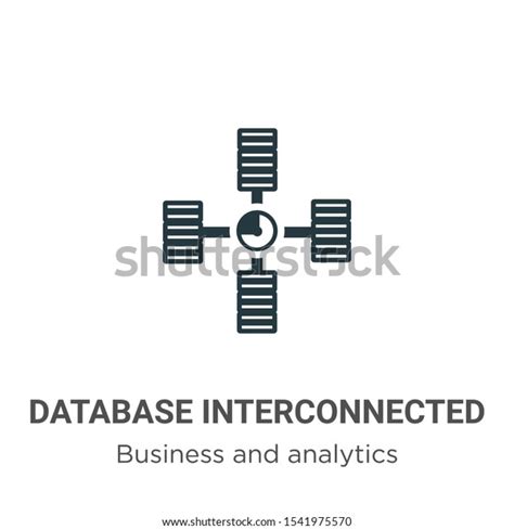 Database Interconnected Vector Icon On White Stock Vector Royalty Free 1541975570 Shutterstock