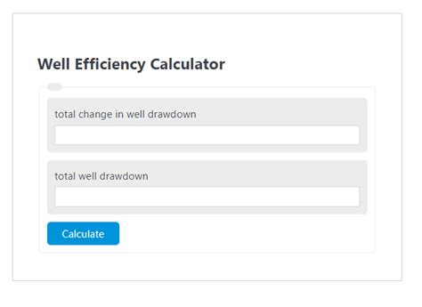 Well Efficiency Calculator Calculator Academy