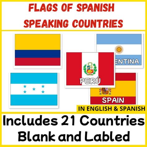 Spanish Speaking Countries Flags And Maps Coloring Pages Hispanic